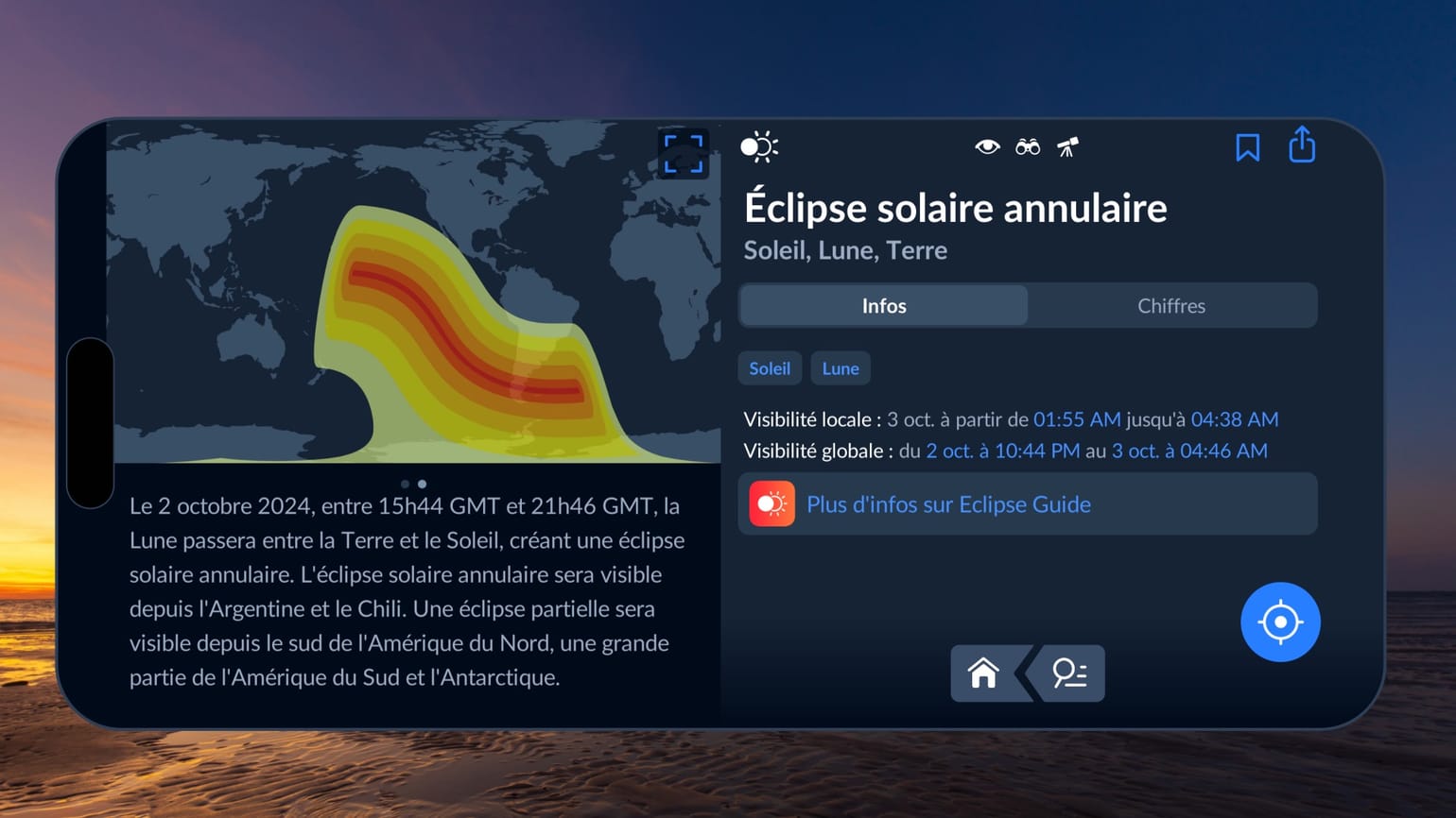 Éclipse Solaire du 2 octobre 2024 | Éclipse Solaire Annulaire "Cercle ...