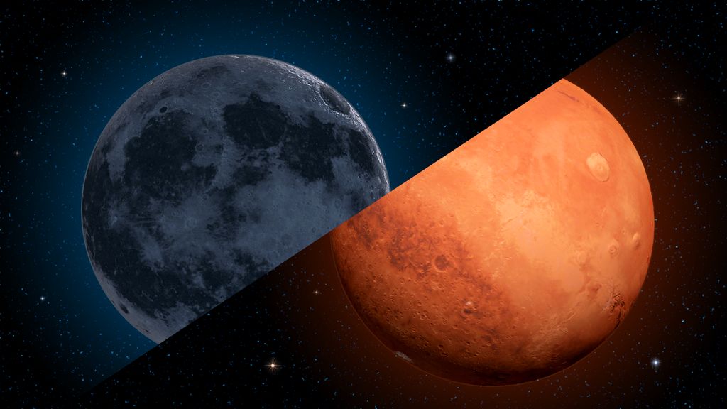 Close Approach Of The Moon And Mars