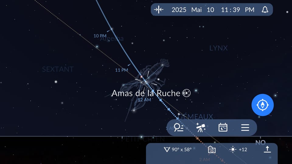 Amas de la Ruche Ce Soir | Messier 44 | M44 Astronomie | Amas Stellaires Célèbres | Praesepe ...