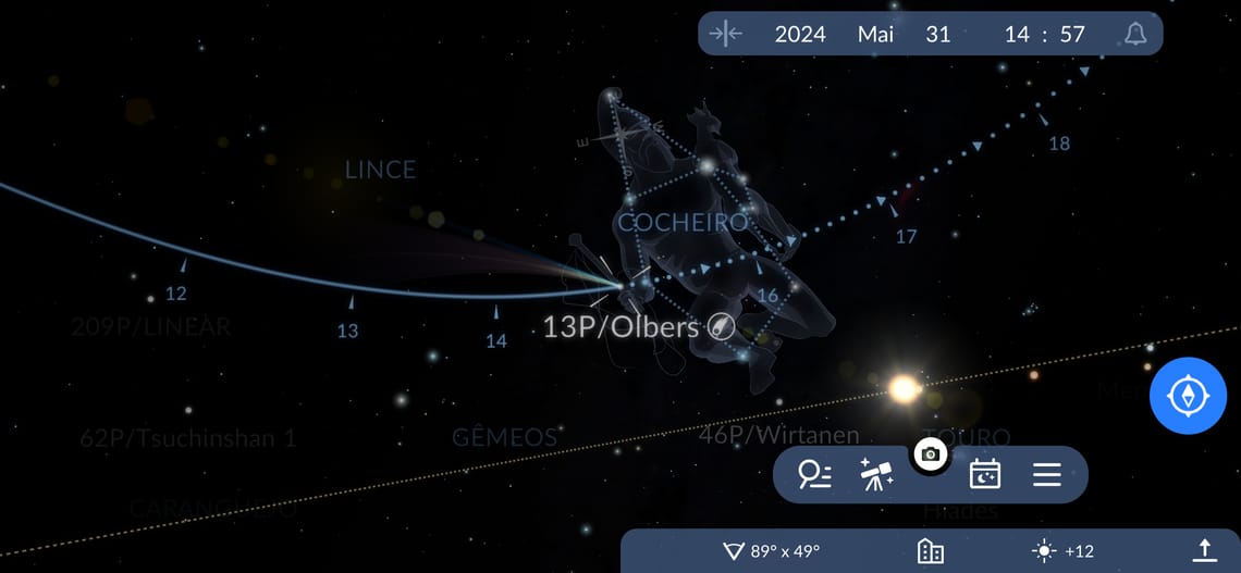 Cometa 13P/Olbers Hoje | Notícias sobre a visibilidade do Cometa Olbers ...