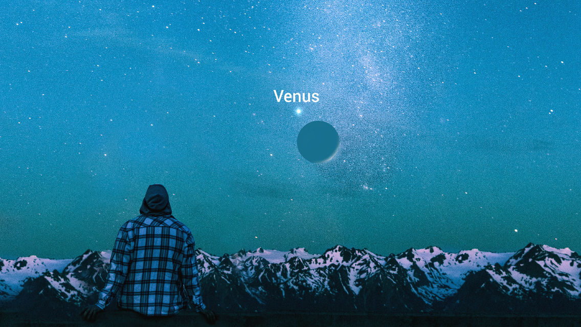 Bright Venus Near the Moon | Star Walk