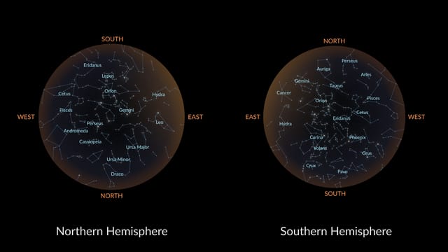 December Constellations | Northern Hemisphere Winter Constellations ...