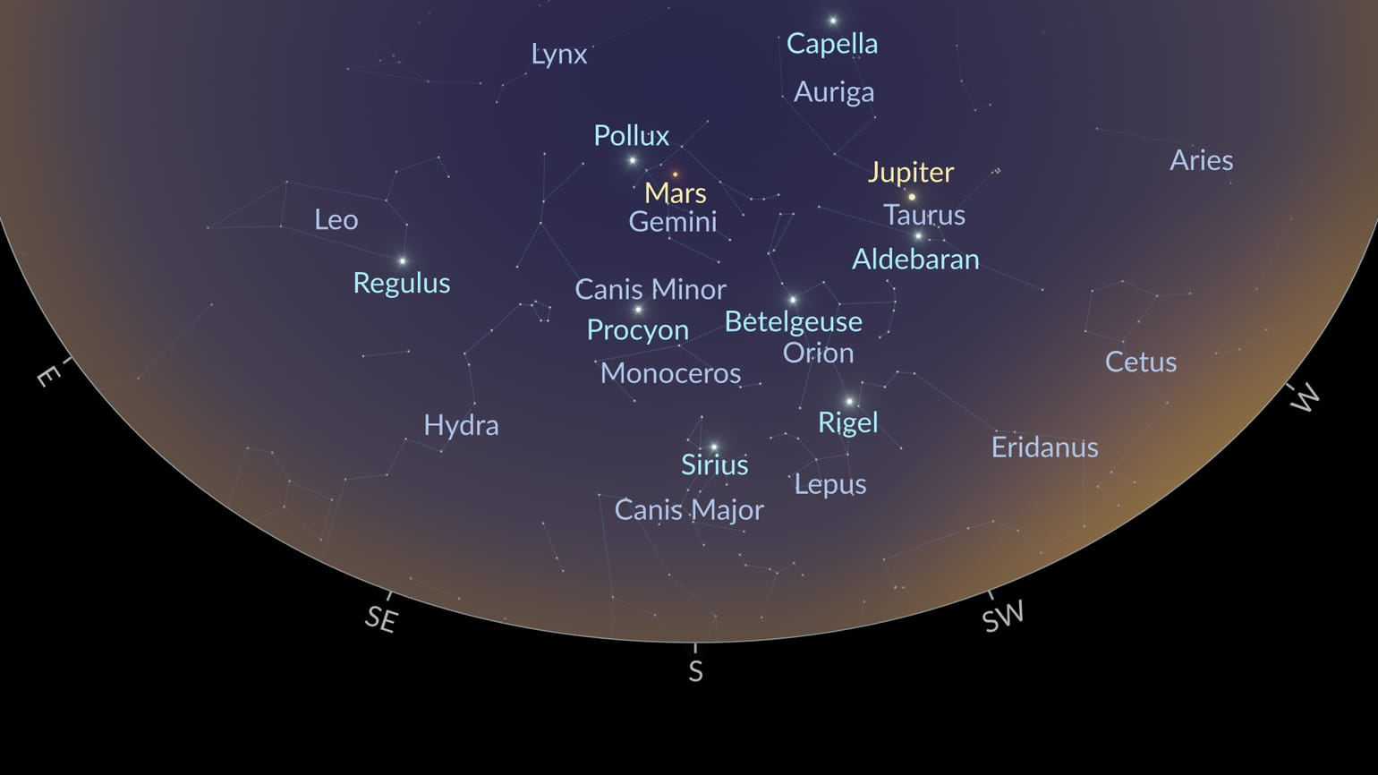February Constellations and Stars | Constellations in the Sky Tonight ...