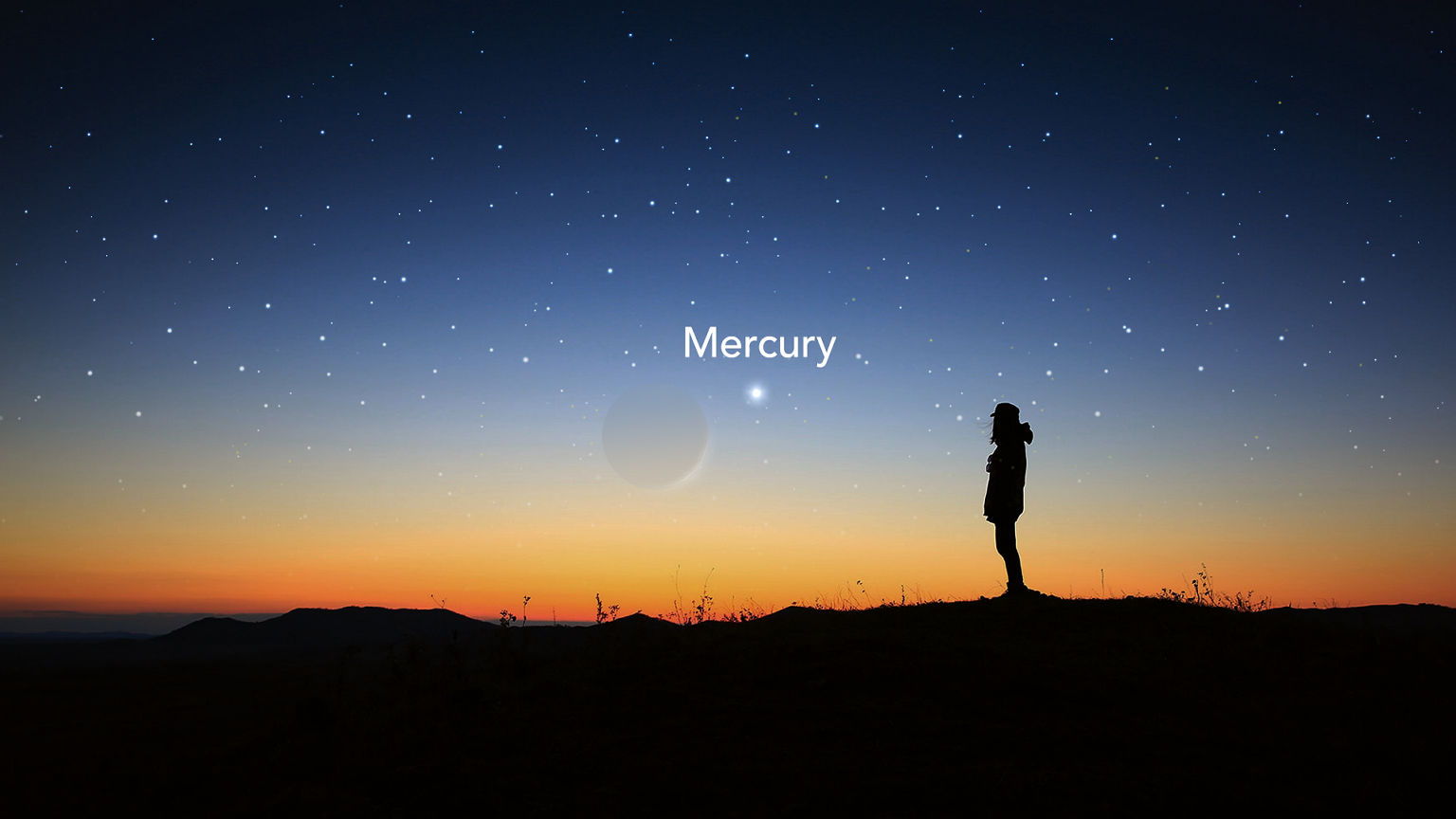 Close Approach Of The Moon And Mercury