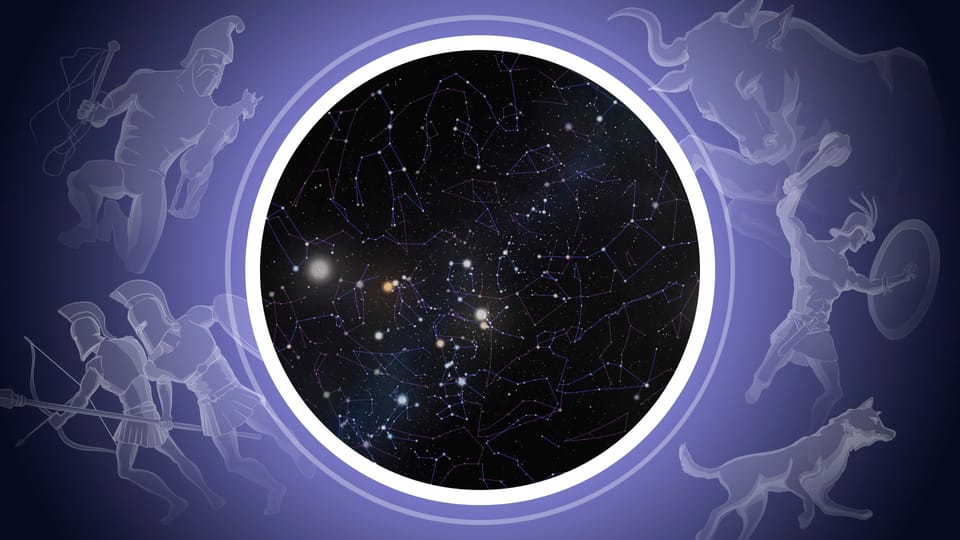 Costellazioni di Gennaio | Stelle di Gennaio | Mappa del Cielo Notturno ...
