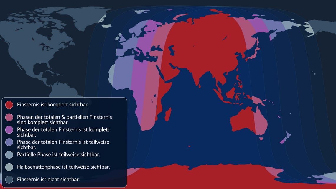Blutmond 2025 | Roter Mond 2025 | Mondfinsternis September 2025 Uhrzeit ...