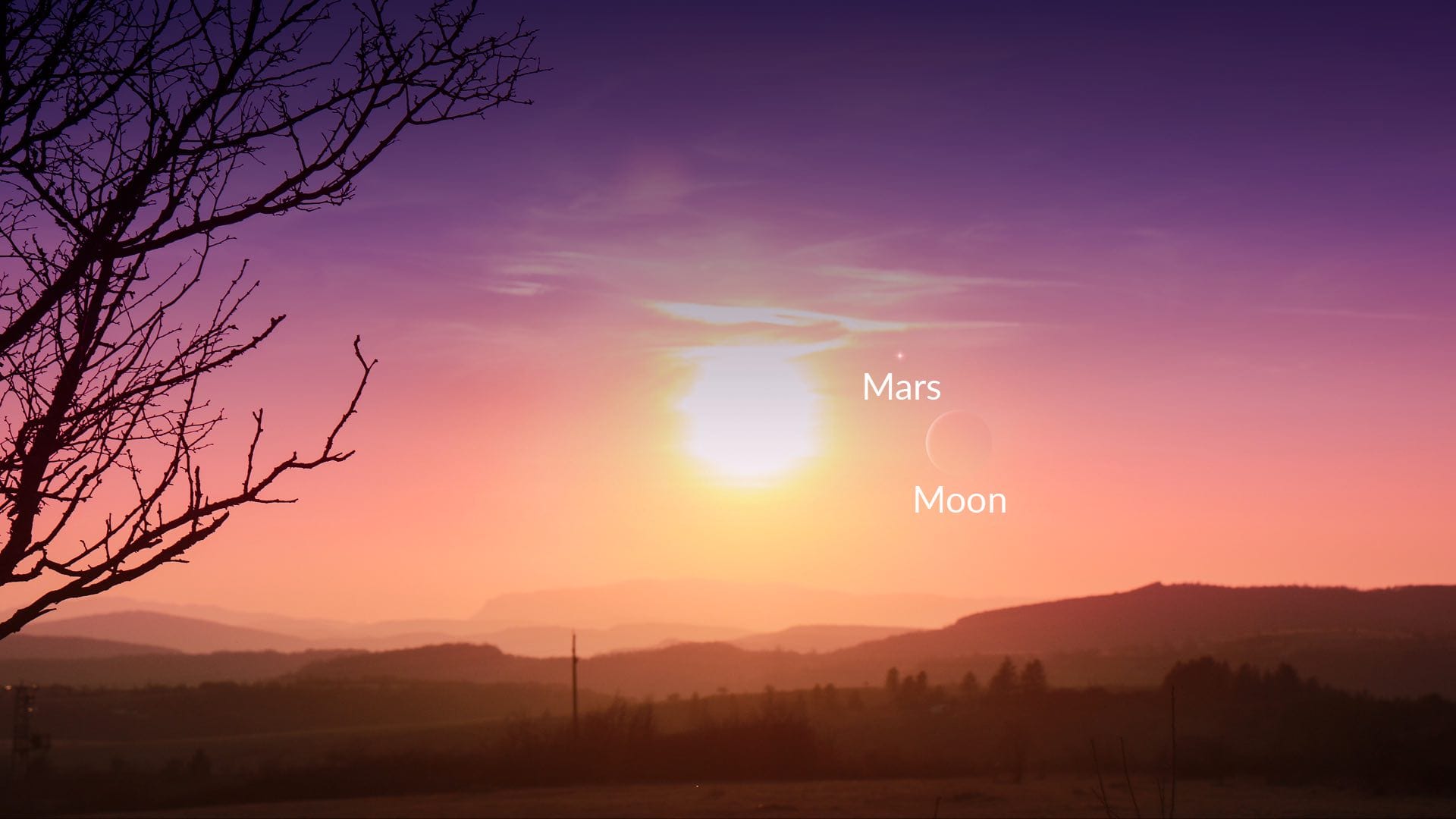 Moon and Mars Dance Together in the Night Sky | Star Walk