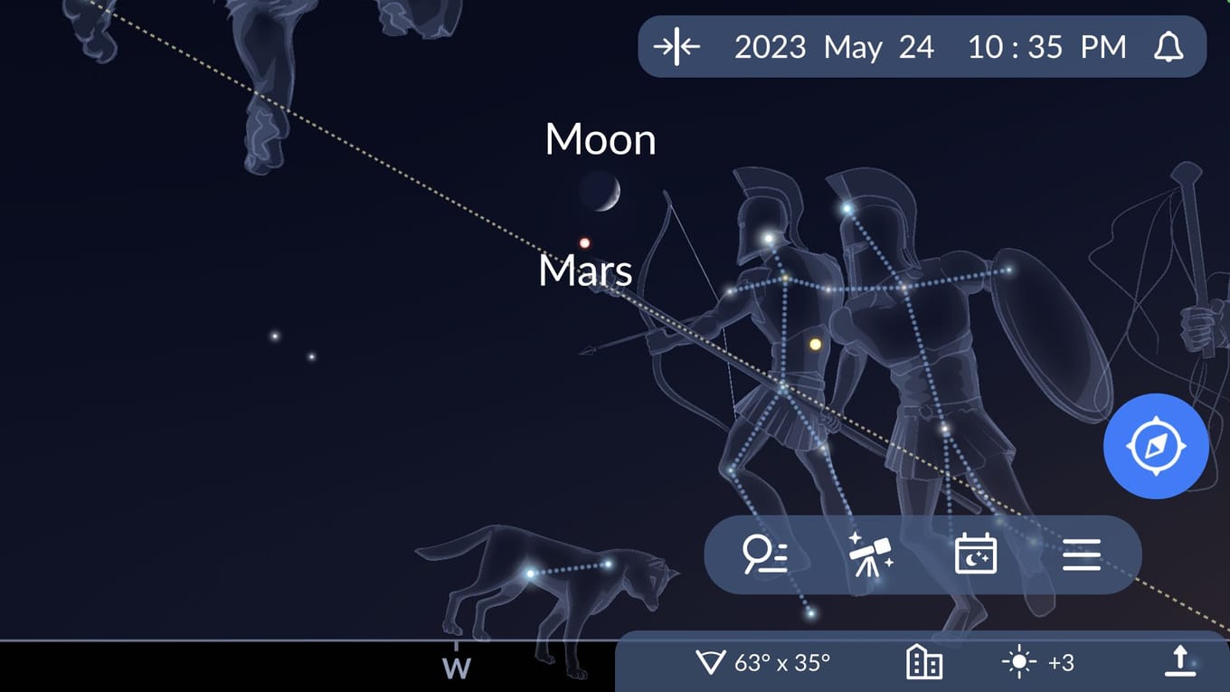 What Planet Is Next to the Moon Tonight | Moon Mars Conjunction | Star Walk