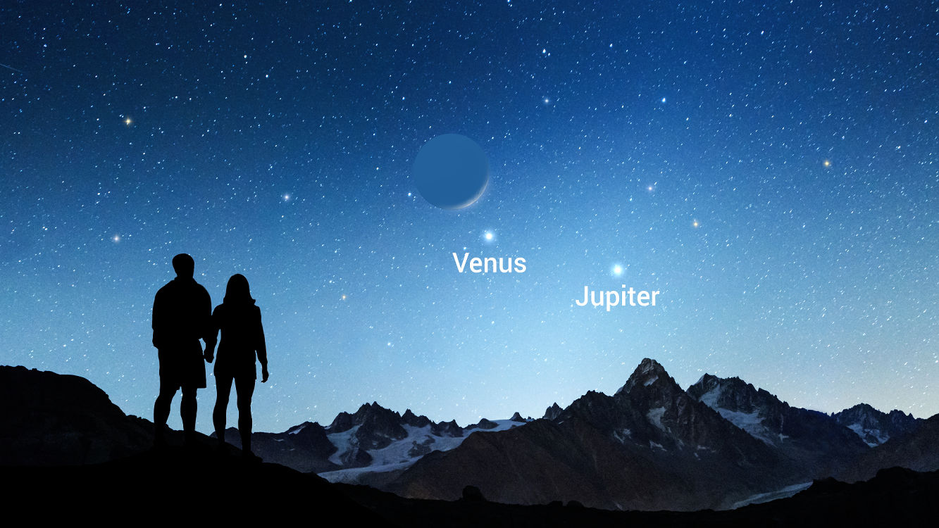 The Moon Meets Venus and Jupiter | Star Walk