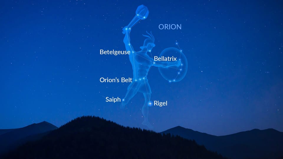 January Constellations | January Stars | January Night Sky Map | Winter ...