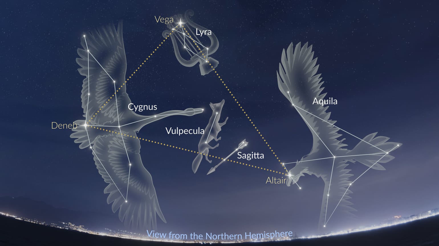 Summer Triangle Asterism Guide: Stars, Constellations, How to Find | Altair, Deneb, Vega | Star Walk