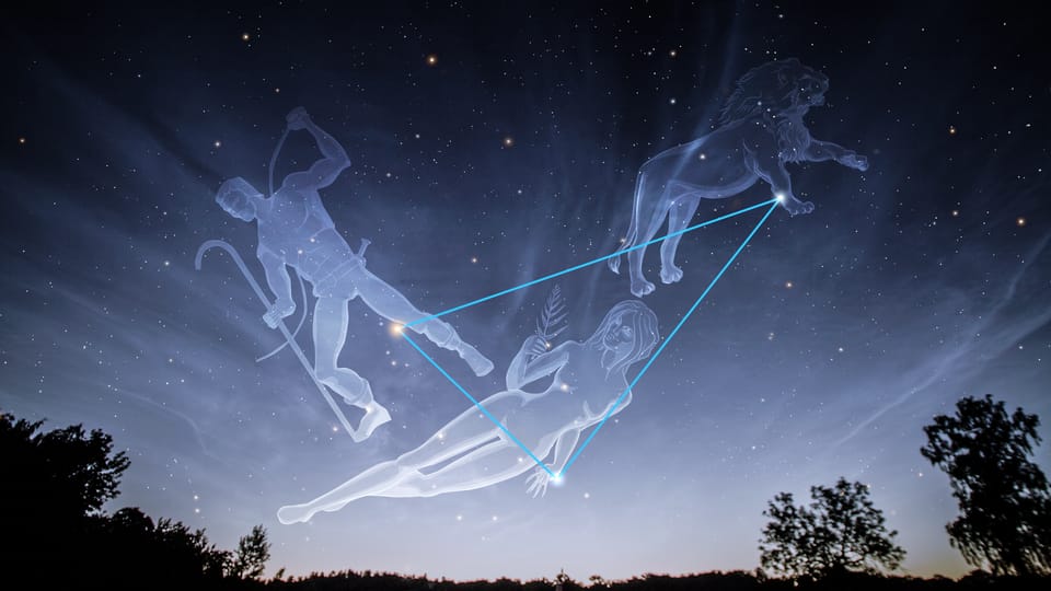 Spring Triangle | Three Stars in a Triangle | Spring Stars | Spring ...