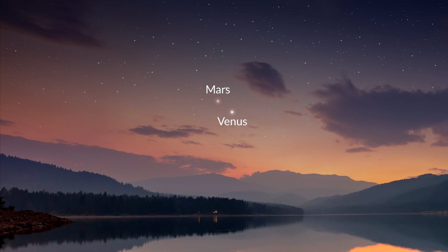 Heller Stern oder Planet neben Mond heute | Mond Mars Konjunktion ...