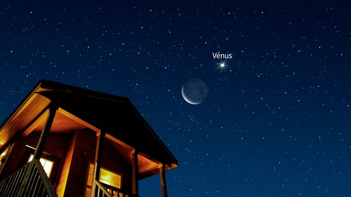 Vénus visible 2025 | Venus lumineuse | Vénus avril 2025 | Vénus brille & la Lune | Star Walk