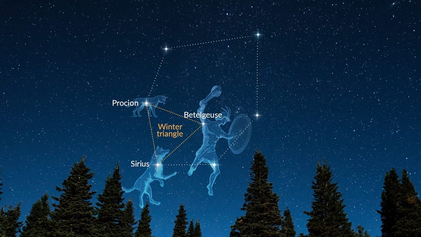 Winter Hexagon | Winter Circle | Winter Hexagon Stars | Winter Hexagon ...